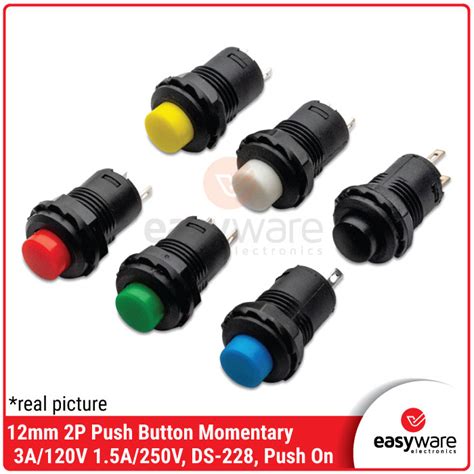 Jual Push Button 12mm Momentary Push On Tombol Saklar 12mm Switch On Shopee Indonesia