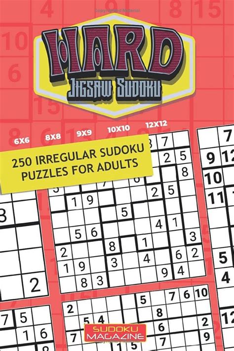 Hard Jigsaw Sudoku Irregular Sudoku Puzzles For Adults Sudoku Magazine