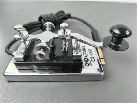 Cq K553 Straight Keys Chrome Hardware Cw Short Wave Morse Code Keyer 6 5mm Plug Chelegance