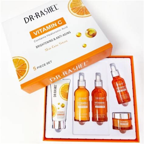 Dr Rashel Vitamin C Brightening And Anti Ageing 5 Piece Skin Care Kit Set Omg