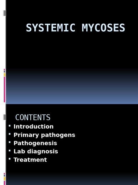 Systemic Mycoses Pdf