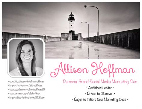 Personal Brand Social Media Marketing Plan Ppt