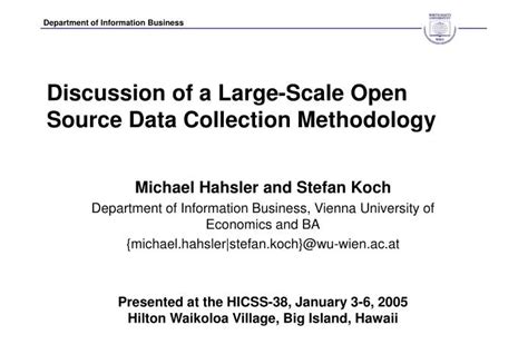 Ppt Discussion Of A Large Scale Open Source Data Collection Methodology Powerpoint