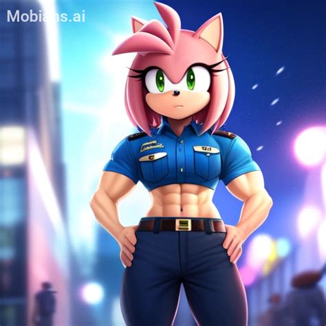 Muscle Cop Amy Rose 1 By Antwan111 On Deviantart