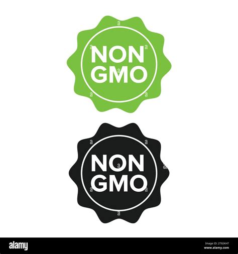Non Gmo Label Non Gmo Free Food Packaging Seal Or Sticker Flat Icon