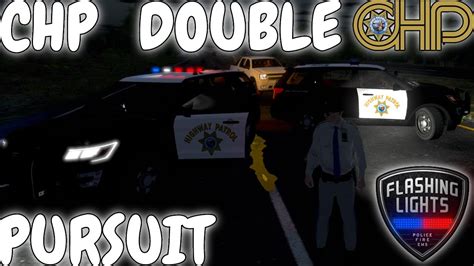 Chp Double Pursuit Flashing Lights Youtube