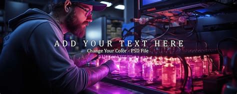Someone Operating A Neon Color Machine Premium Ai Generated Psd