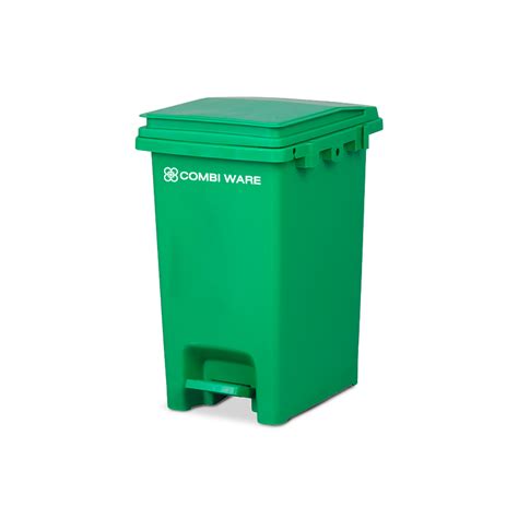 ถังขยะพลาสติก Combi Ware ขนาด 20 ลิตร แบบมีเท้าเหยียบ สีเขียว