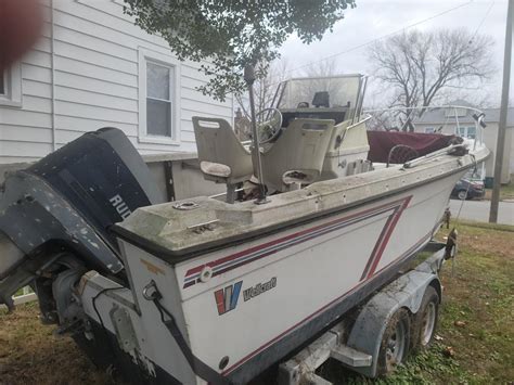 Wellcraft Runabout Boat Stern Has Trailer For Sale For Boats From USA
