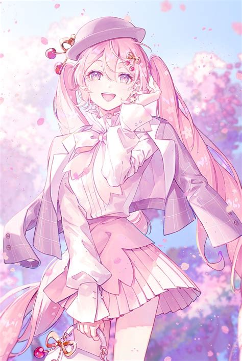 Sakura Miku Vocaloid In 2025 Anime Miku Hatsune Vocaloid Anime Art