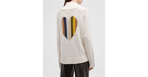Lisa Todd Love Is Back Heart Intarsia Sweater In White Lyst