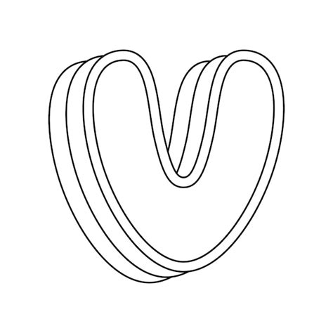 Coloriage Avec La Lettre V Pour Les Enfants Vecteur Premium