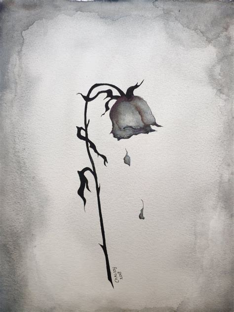 How To Draw A Dead Rose