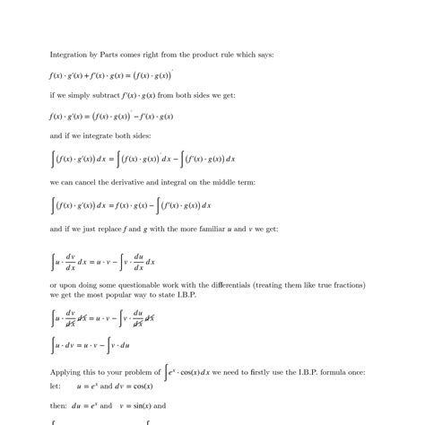 Integration By Parts Proof And Example Pdf Pdf DocDroid