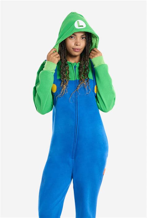 Luigi Onesie Super Mario Adult Onesie Opposuits