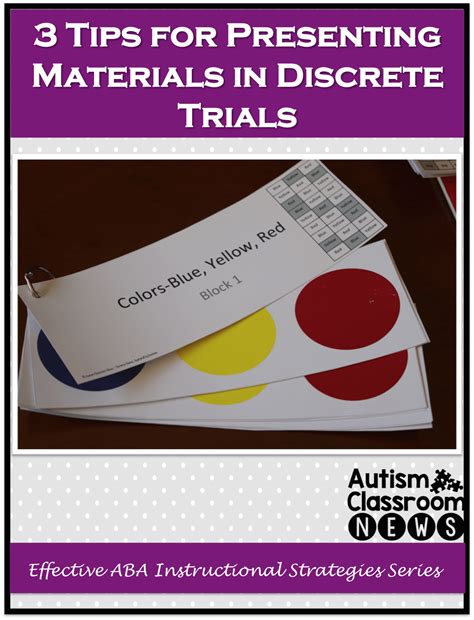 3 Tips For Presenting Materials In Discrete Trials With A Freebie Autism Classroom Resources