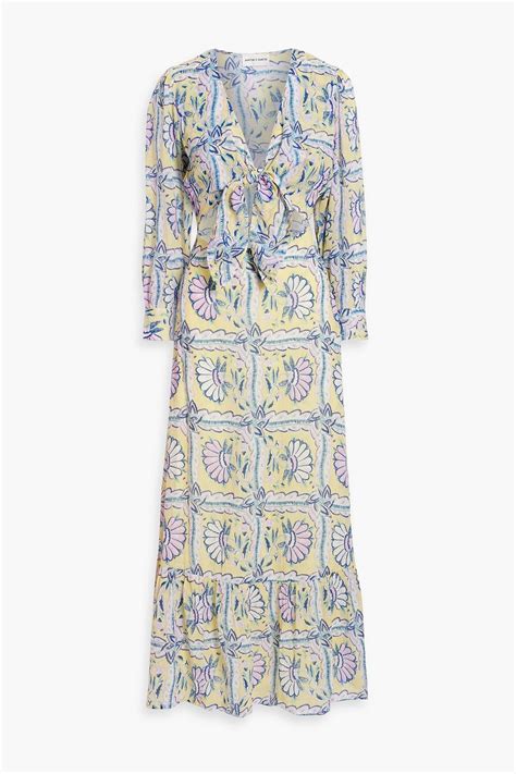 Antik Batik Hupa Cutout Printed Cotton Voile Maxi Dress The Outnet