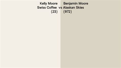 Kelly Moore Swiss Coffee 23 Vs Benjamin Moore Alaskan Skies 972