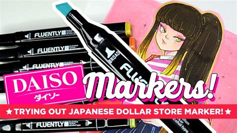 Japanese Dollar Store Markers ★ Trying Out Daiso Fluently Markers