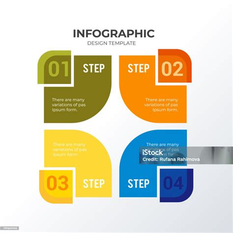 Desain Templat Infografis Informasi Infografis Konsep Bisnis Dengan 4