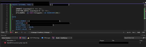 how to add external table with computed column in sql project in visual