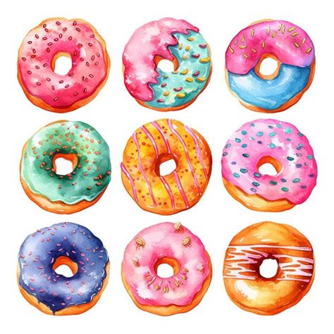 Premium Photo Donut Clip Art Vector Flat