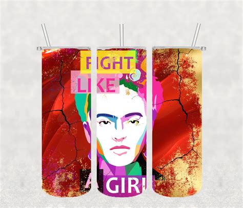 Tumbler Design Png Fight Like Girl Tumbler Wrap Sublimatio Inspire