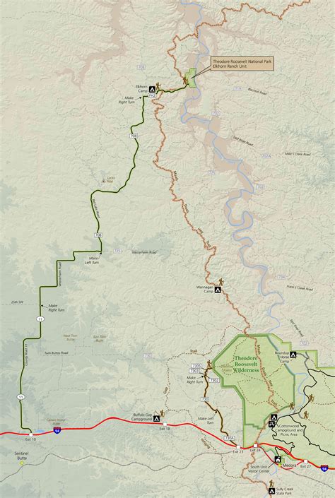 Theodore Roosevelt National Park Map