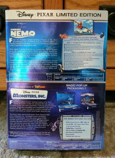 Disney Pixar Finding Nemomonsters Inc Limited Edition 2007