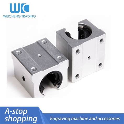 1pc Sbr20uu Aluminum Block 20mm Linear Motion Ball Bearing Slide Block Match Use Sbr20 Linear