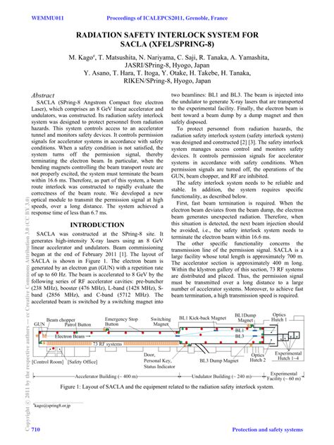 Pdf Radiation Safety Interlock System For Sacla Xfel Spring 8