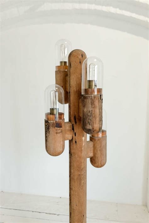 Modeline Wood Cactus Floor Lamp Renewfinds