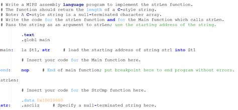 Write A Mips Assembly Language Program To Implement