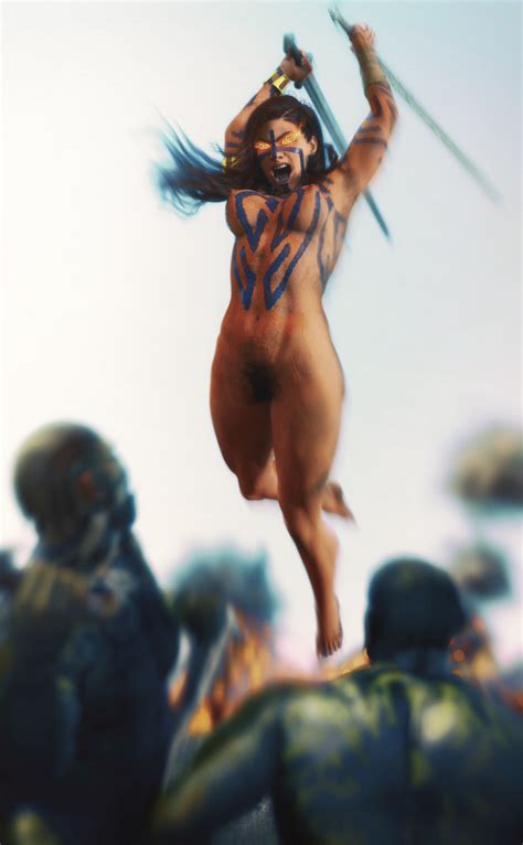 Rule 34 3d Amazon Barbarian Bodypaint Dungeons And Dragons