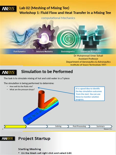 Lab 2 Meshing Mixing Tee Pdf Geometry Simulation