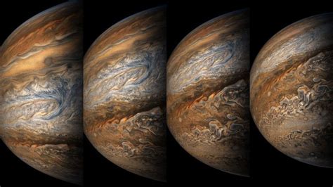 Juno Spacecraft Image From Its Eighth Flyby Of Jupiter