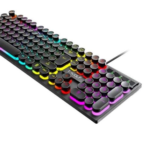 Hi Tech T Wolf T80 Punk Retro Rgb Gaming Keyboard