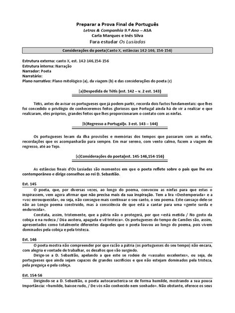 Asa L C Lusiadas 11 Tetis Pdf