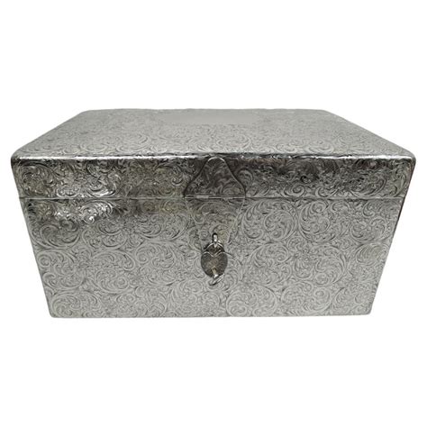 Large American Art Nouveau Sterling Silver Jewel Casket For Sale At 1stdibs