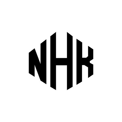 création de logo de lettre nhk avec forme de polygone création de logo