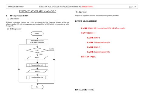 Tdtp De Programmation Des Pic En Langage C