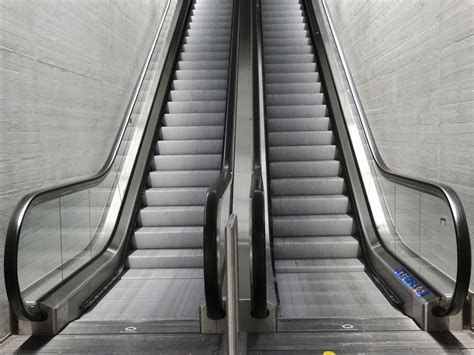 Free Images Black And White Technology Escalator Metro Movement