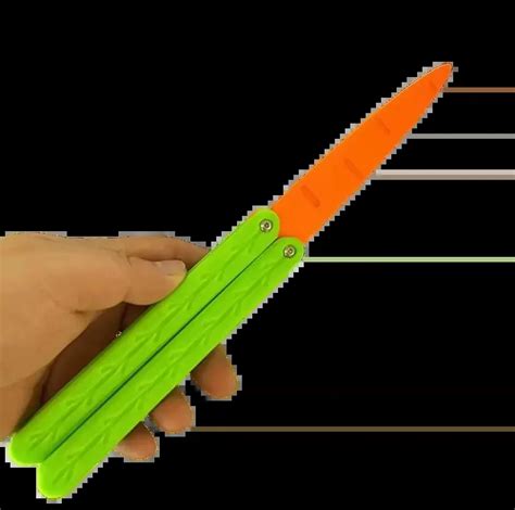 3d Gravity Butterfly Knife Carrot Butterfly Knife Decompress Push Sign