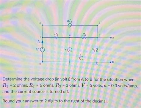 Solved Determine The Voltage Drop In Volts From A To B For Chegg Com