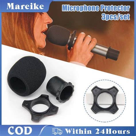 3pcsset Microphone Protector Handheld Mic Protection Silicone Ring Mic