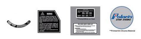 1973 Polaris Tx Starfire Assorted Small Engine Decals The Sled Printer