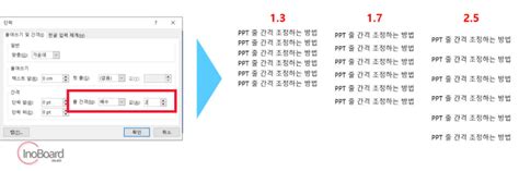 파워포인트 Ppt 줄 간격 조정하기 미세 간격 조정까지 이노보드