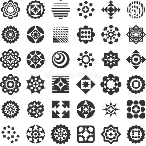 Abstract Shape Geometry Logo Collection Stock Illustration