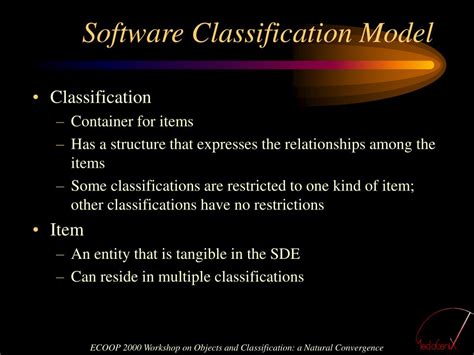 Ppt Exploiting Classification For Software Evolution Powerpoint