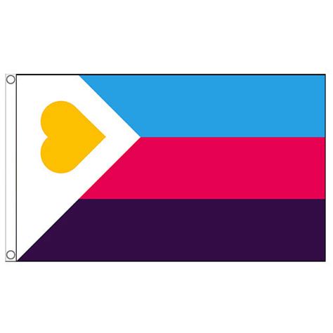 Tricolour Polyamory Pride Flag 5ft X 3ft Premium